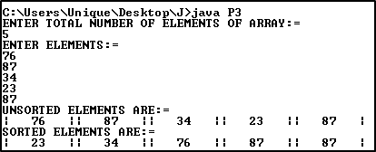 Sorts an Array in JAVA – AHIRLABS
